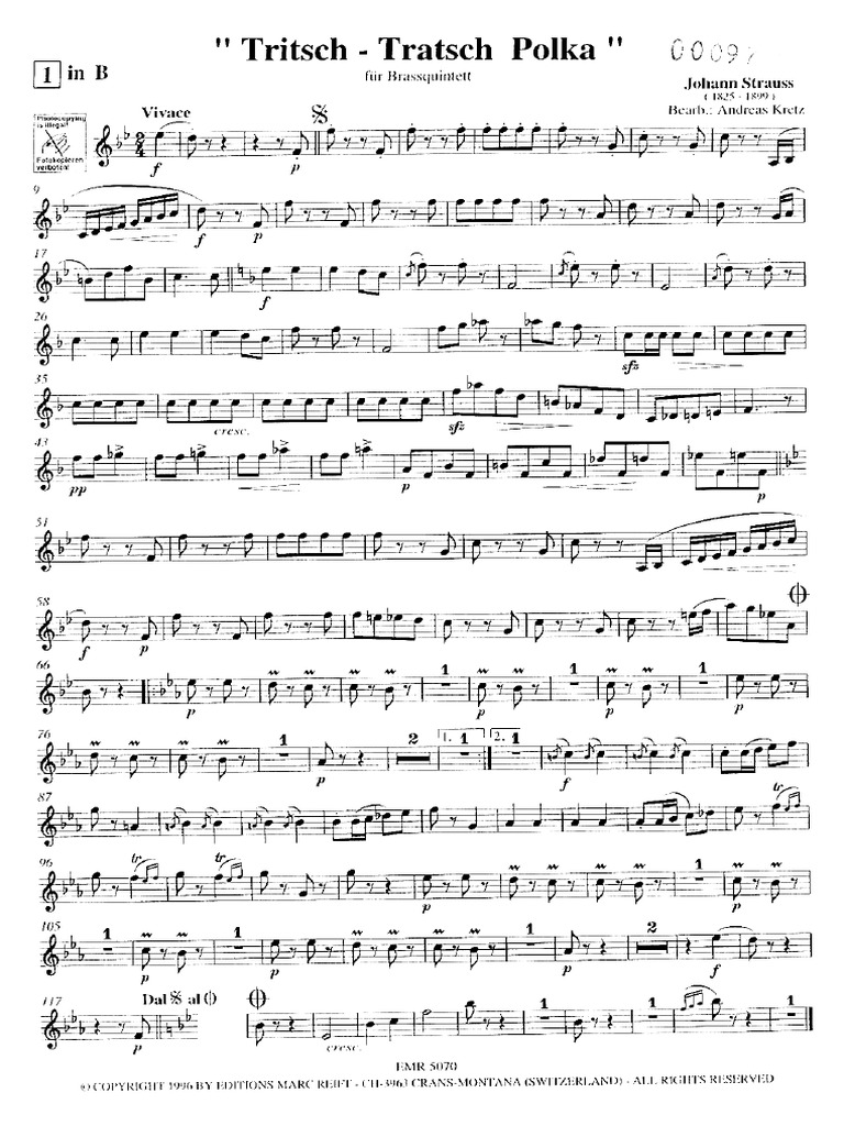 Tritsch-Tratsch Polka - Strauss - All Parts | PDF