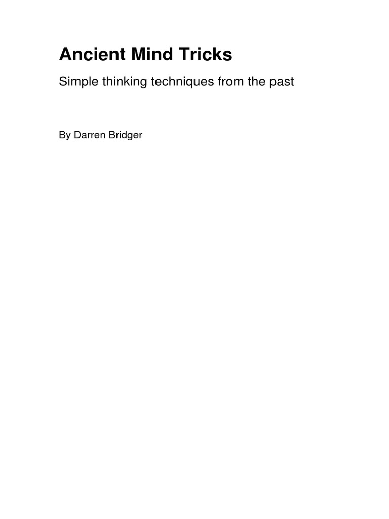 Ancient Mind Tricks | PDF | Sleep | Hypnosis