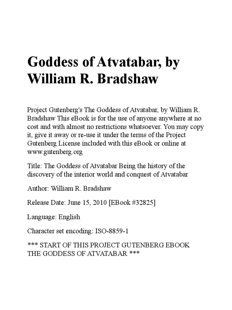 The Goddess of Atvatabar | PDF | Science | Shell (Projectile)