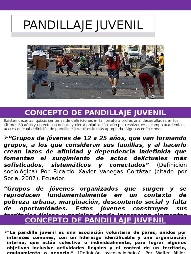 Definición y características del pandillaje juvenil | PDF | Juventud | Lima