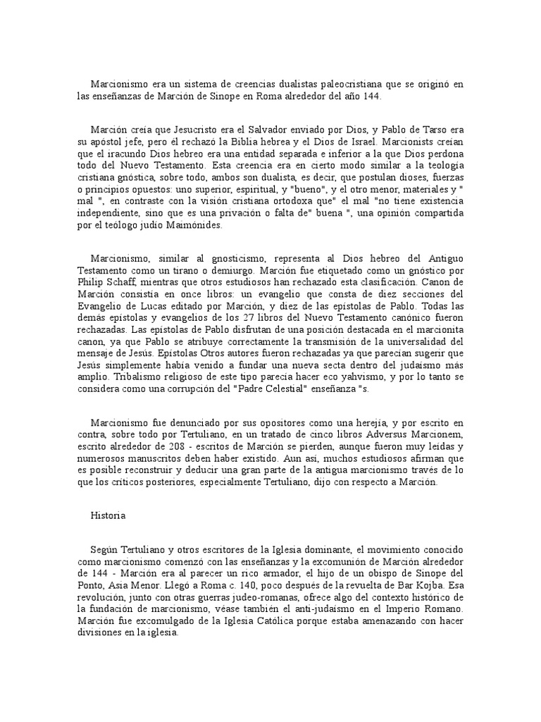 Marción | PDF | Jesús | Pablo el apóstol