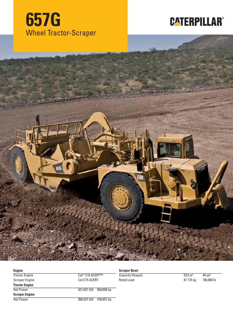 Cat 657g PDF | Download Free PDF | Transmission (Mechanics) | Tractor