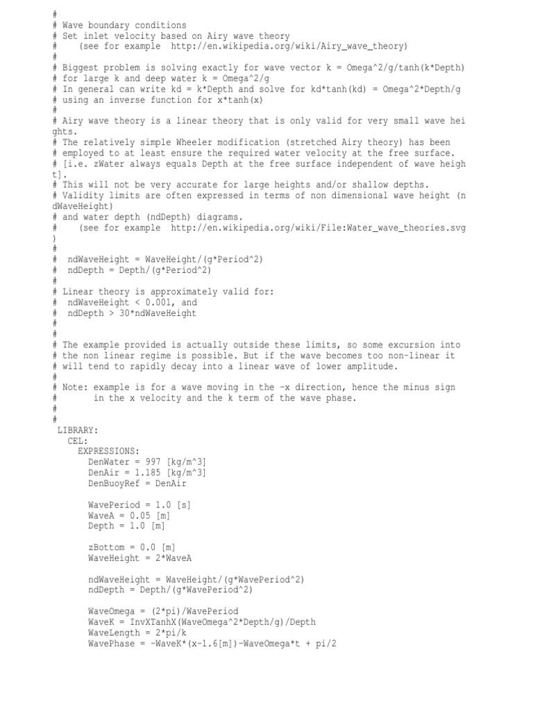 Wave Boundary CFX | PDF | Buoyancy | Fluid Dynamics