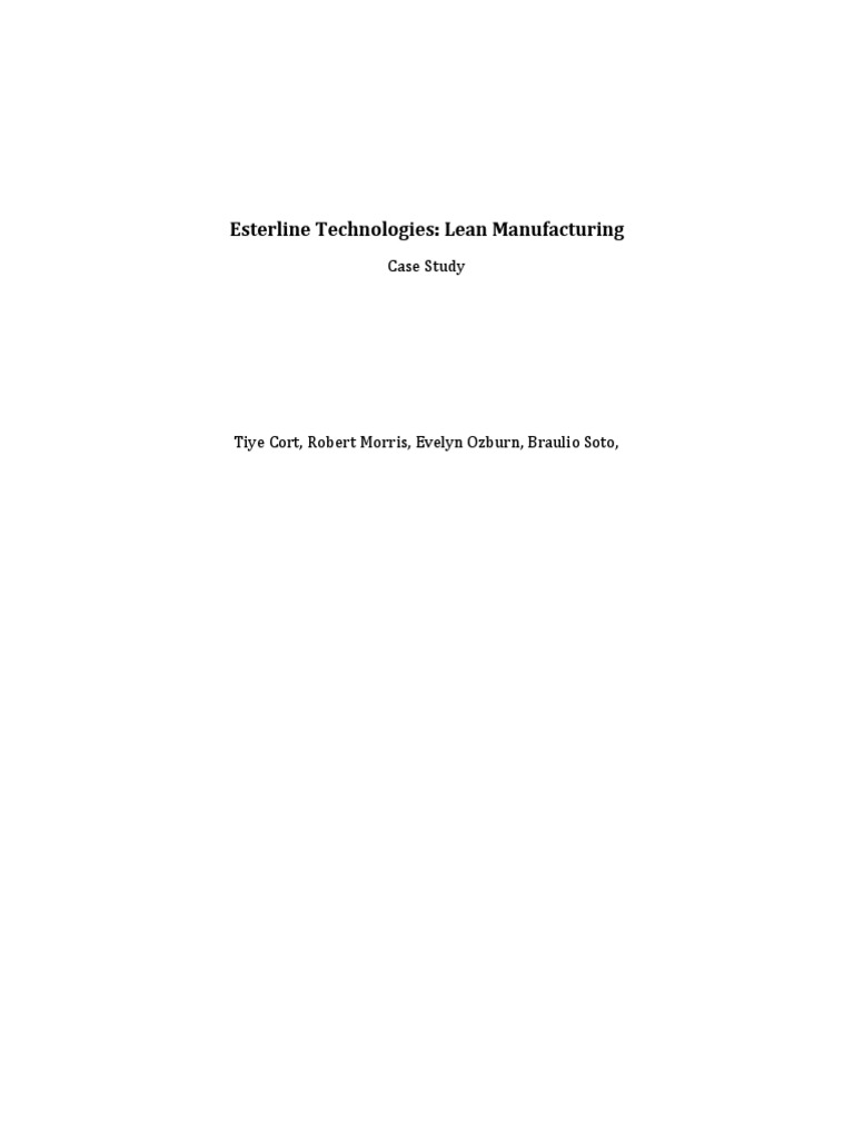 Esterline Technologies4 PDF | PDF | Lean Manufacturing | Leadership
