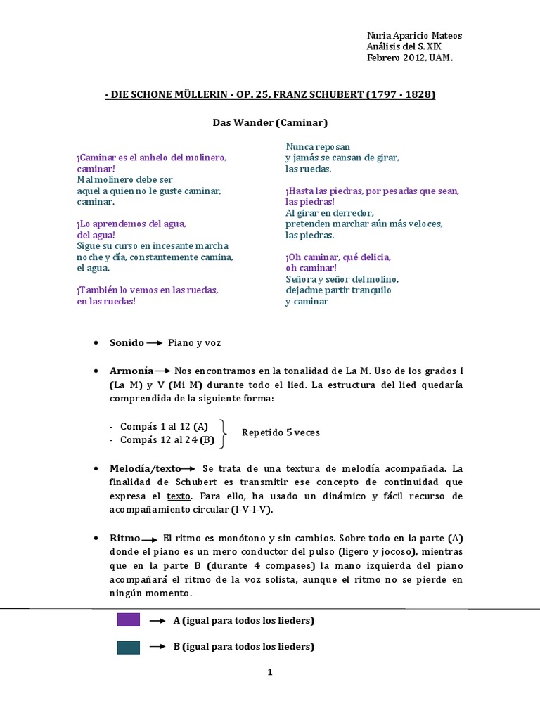 La Bella Molinera | PDF | Franz Schubert | Música