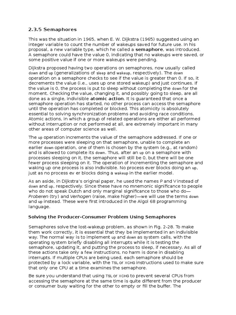 Modul Semaphore Pdf System Software Concurrency Computer Science