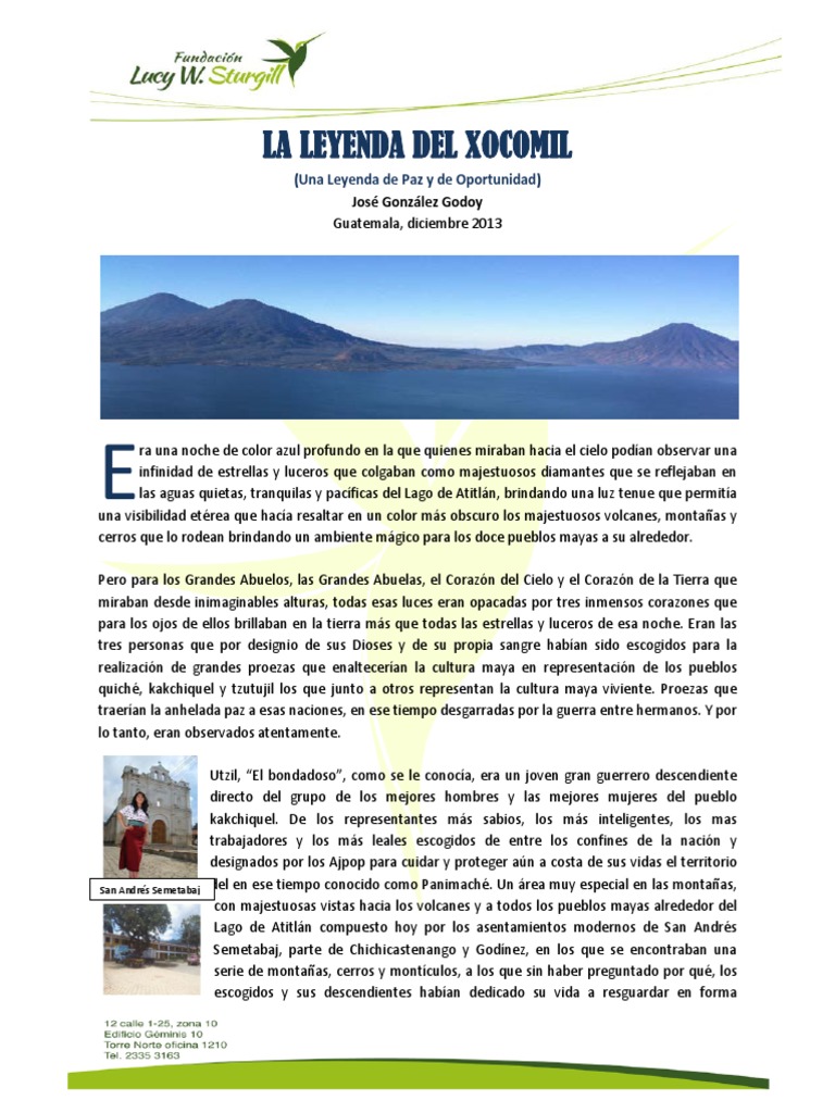 La Leyenda del Xocomil en Guatemala | PDF | Civilización maya | Nación
