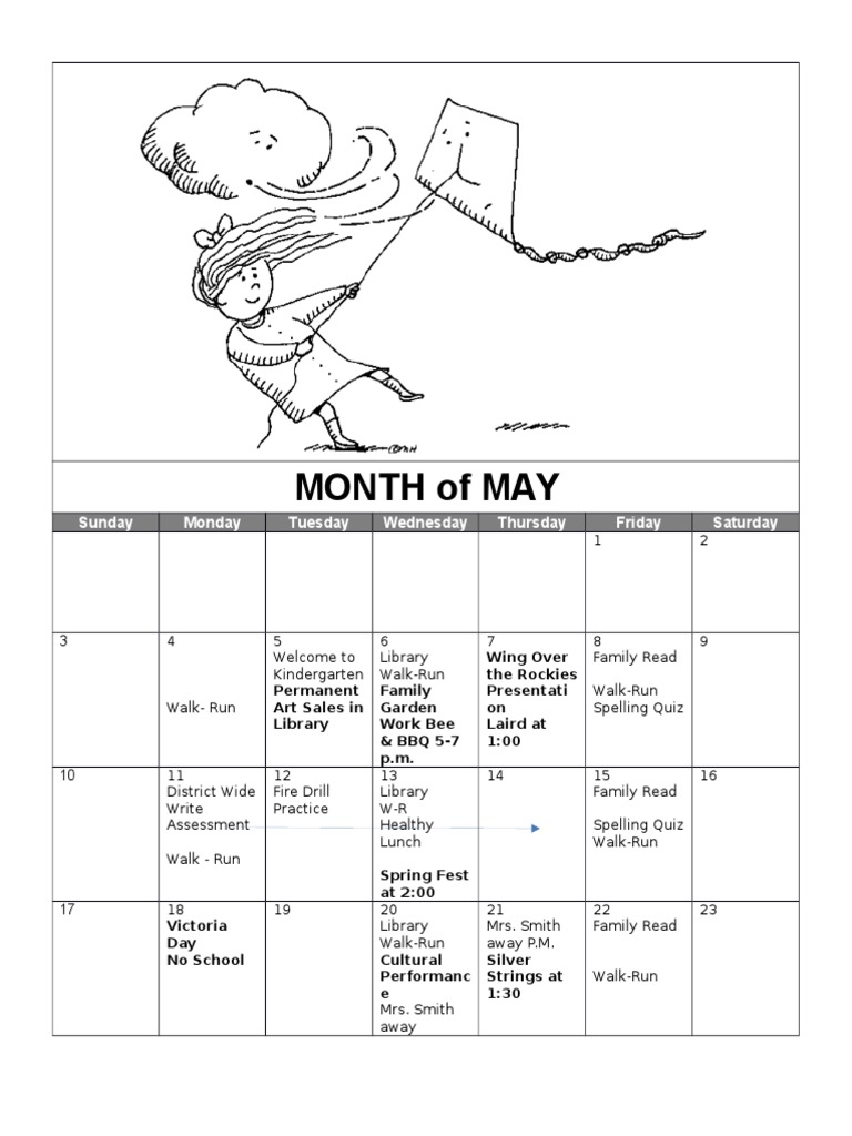 School May Events Calendar | PDF