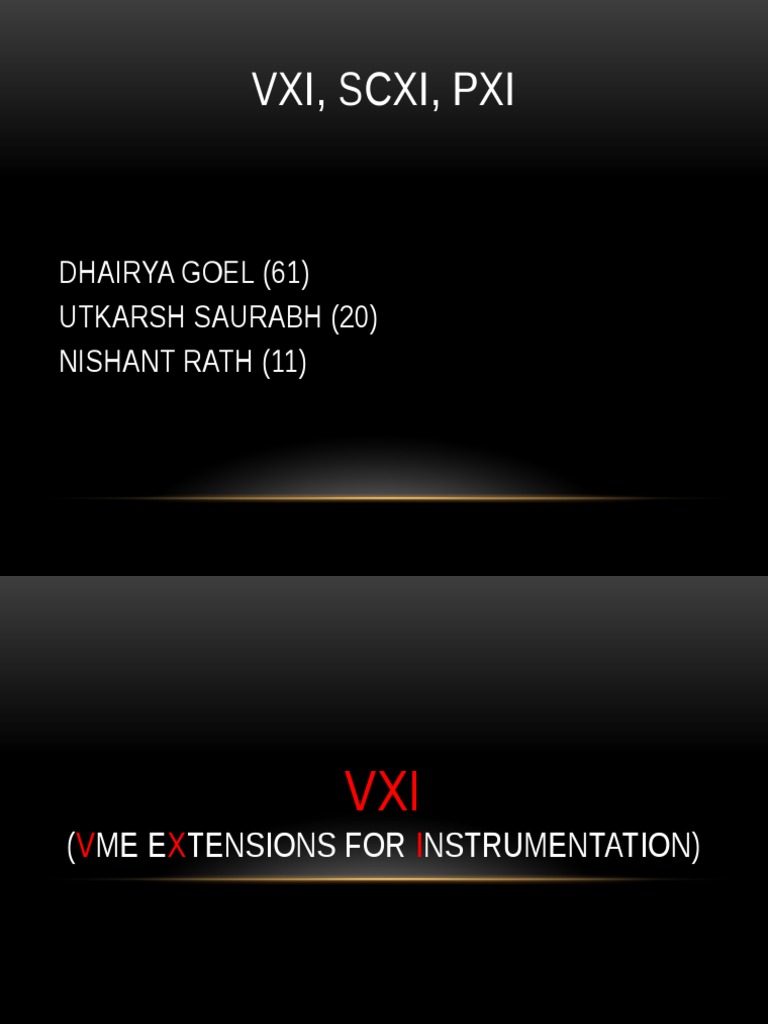 Vxi Scxi and Pxi | PDF | Signal (Electrical Engineering) | Amplifier