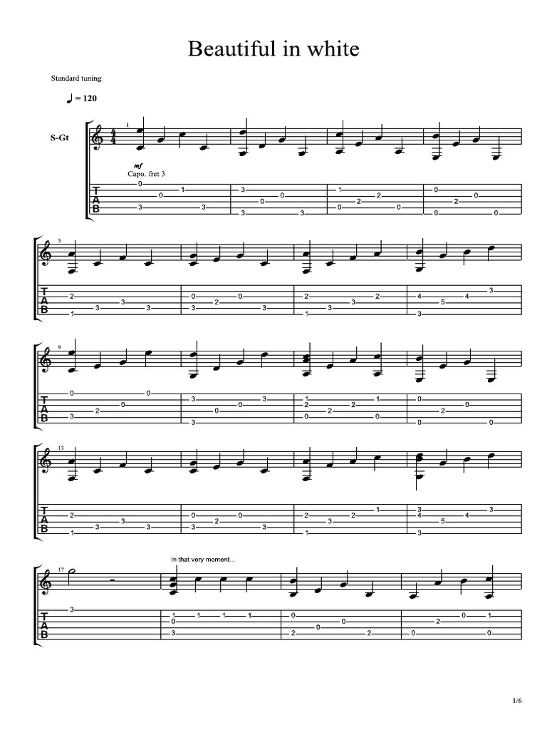 Beautiful in White Tab