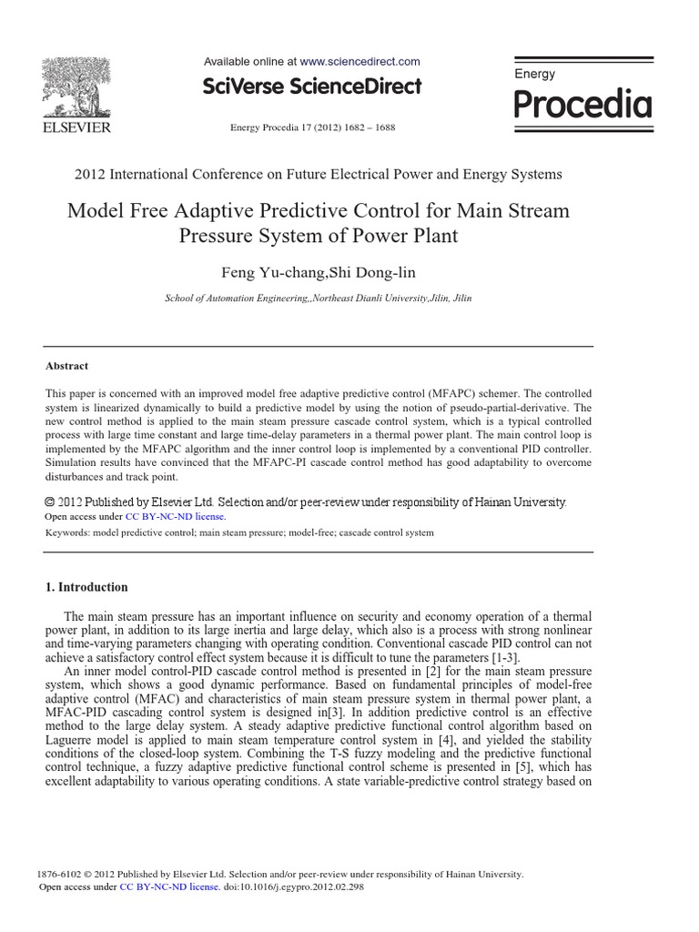 Model Free Adaptive Predictive Control | PDF | Control Theory | Control ...