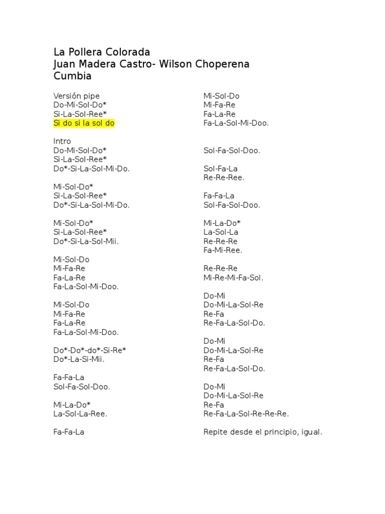 La Pollera Colorada | PDF