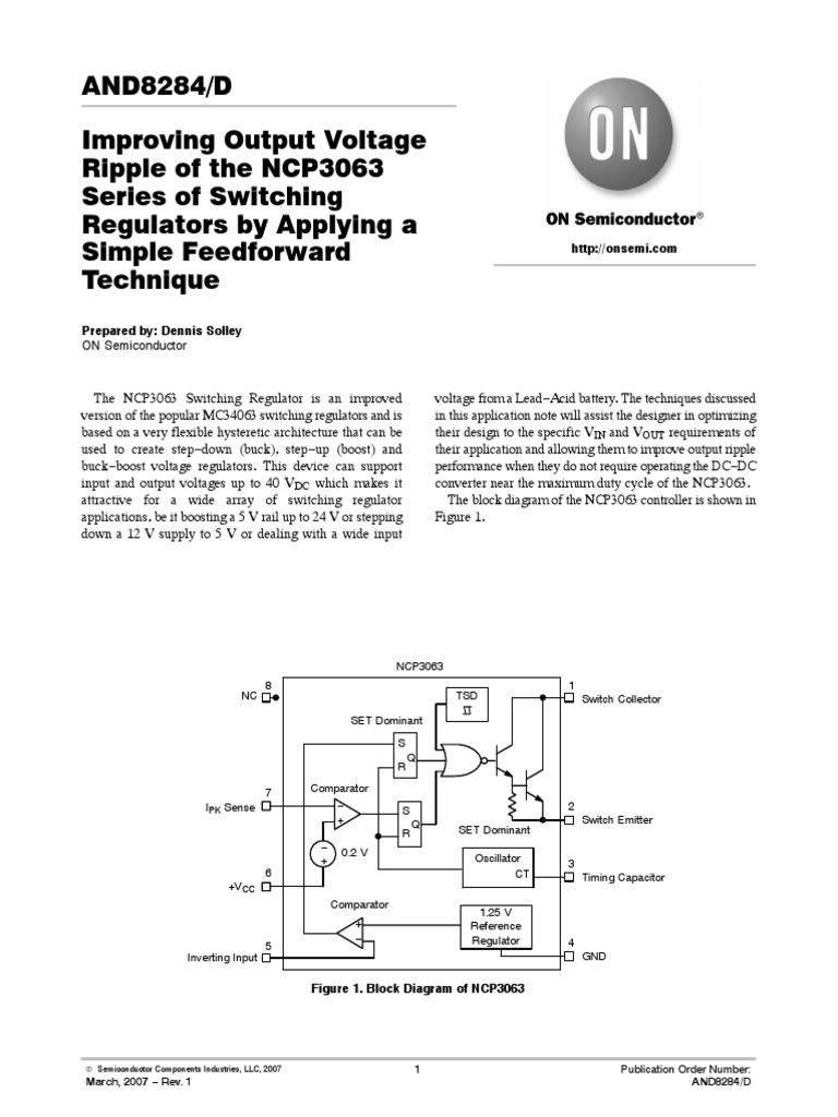 Feed Forward Method To Reduce Oput Out Ripple | PDF | Capacitor | Electronic Circuits
