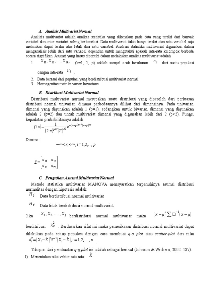 Normal Multivariat | PDF | Sains & Matematika | Teknologi & Rekayasa