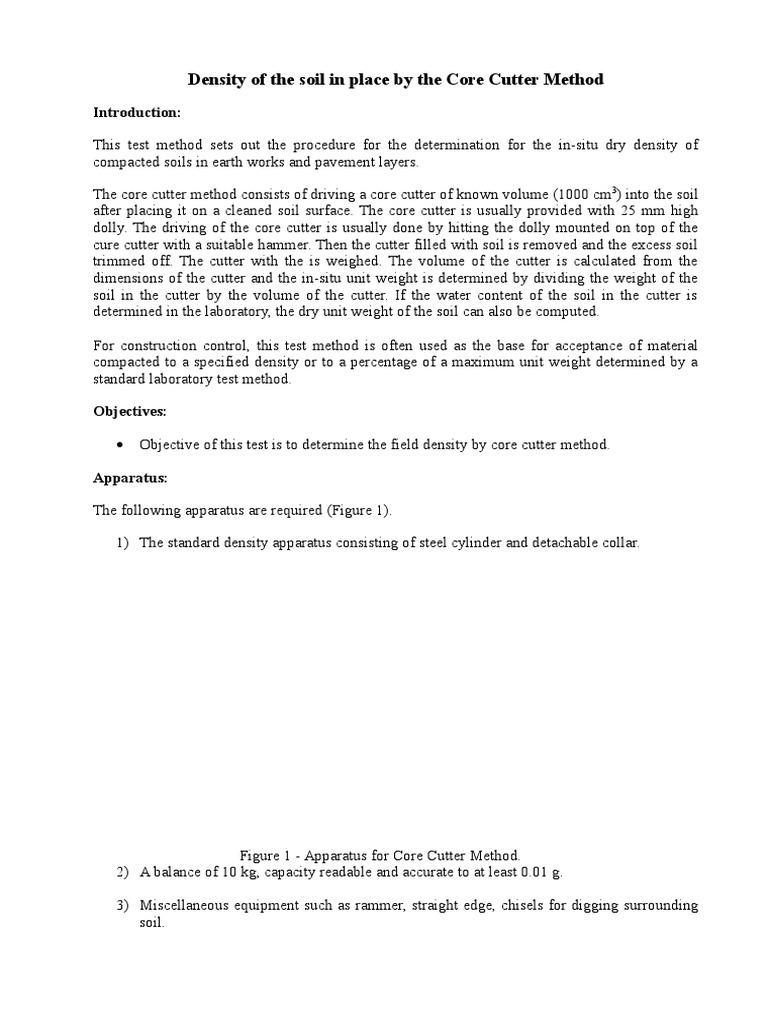 10) Core Cutter Method | Density | Soil