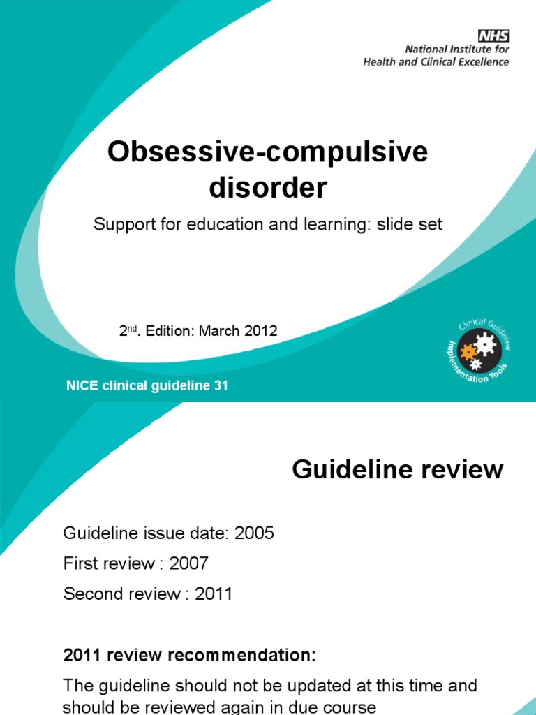 Obsessive-Compulsive Disorder: Support For Education and Learning ...