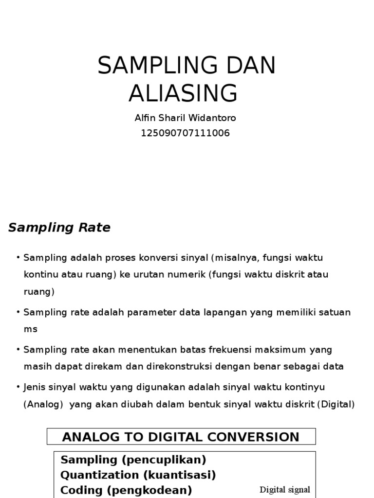 Sampling Dan Aliasing | PDF | Teknologi & Rekayasa