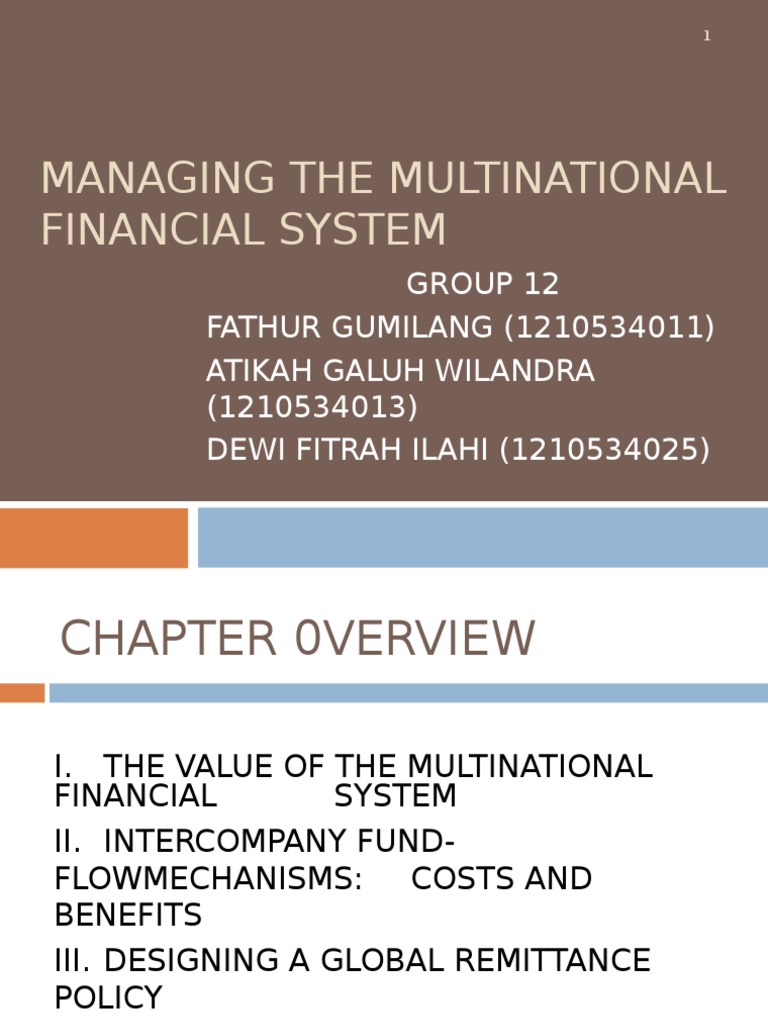 Managing Multinational Financial Systems | PDF | Loans | Taxes