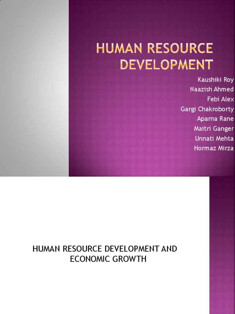 Human Resource Developement Economics | PDF | Preventive Healthcare ...