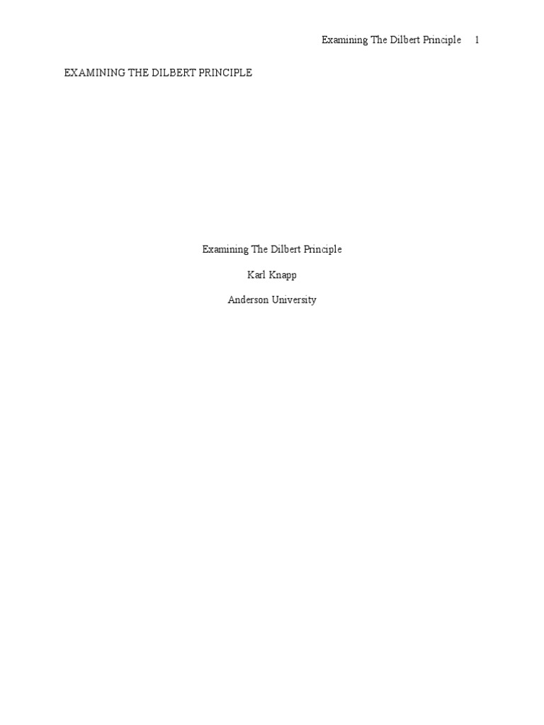 The Dilbert Principle | PDF | Intelligence Quotient | Statistical ...