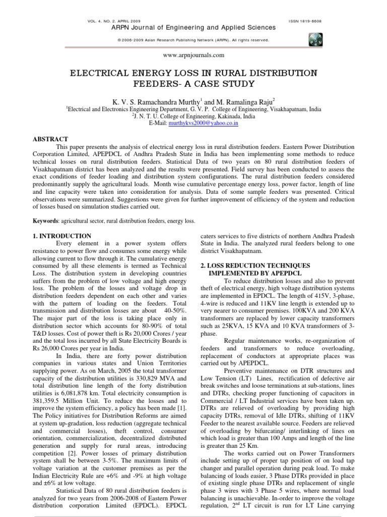 Case Study | PDF | Electric Power Distribution | Transformer