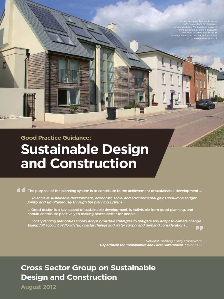 Good Practice Guidance - Sustainable Design and Construction | PDF ...