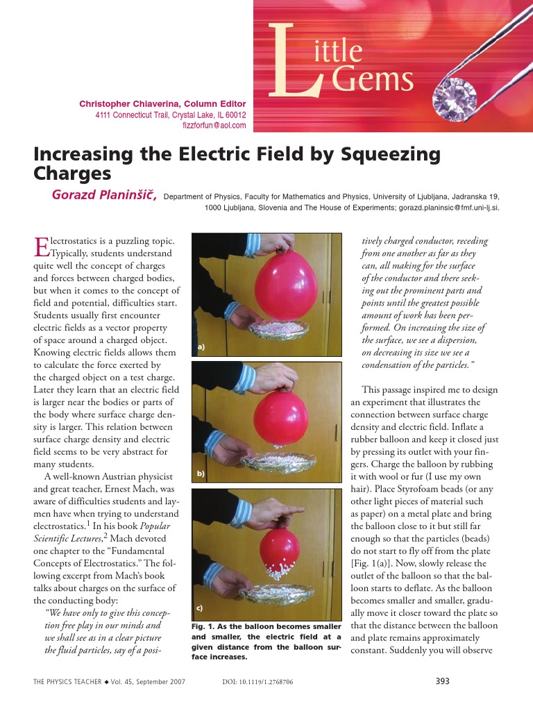 Increasing Electric Field with Charge | PDF | Electrostatics | Electric ...