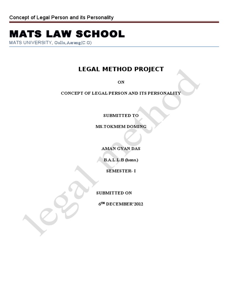 Understanding Legal Personhood Concepts | PDF | Legal Personality ...