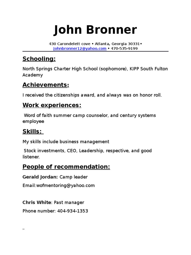 John Resume | PDF | Career & Growth | Self-Improvement