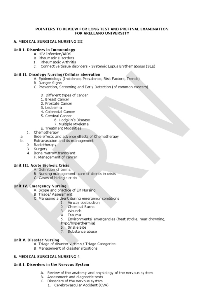 Ca2 Prefinal Exam Pointers To Review | PDF | Cancer | Chemotherapy