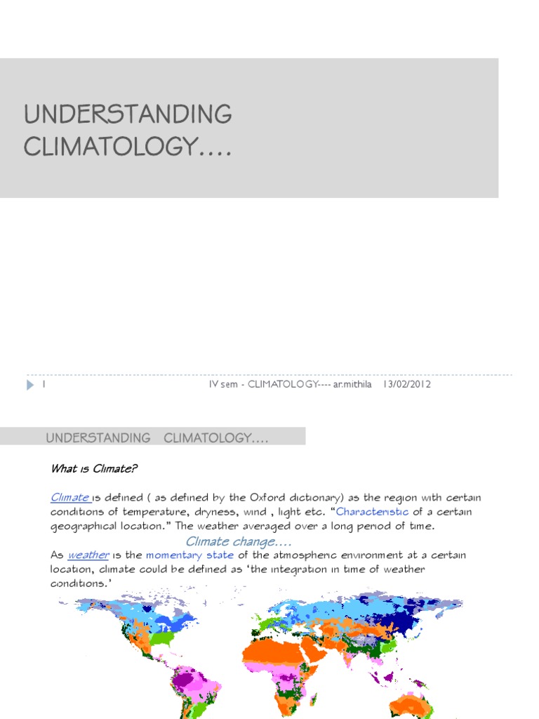 Climatology 1 PDF | PDF | Precipitation | Climatology