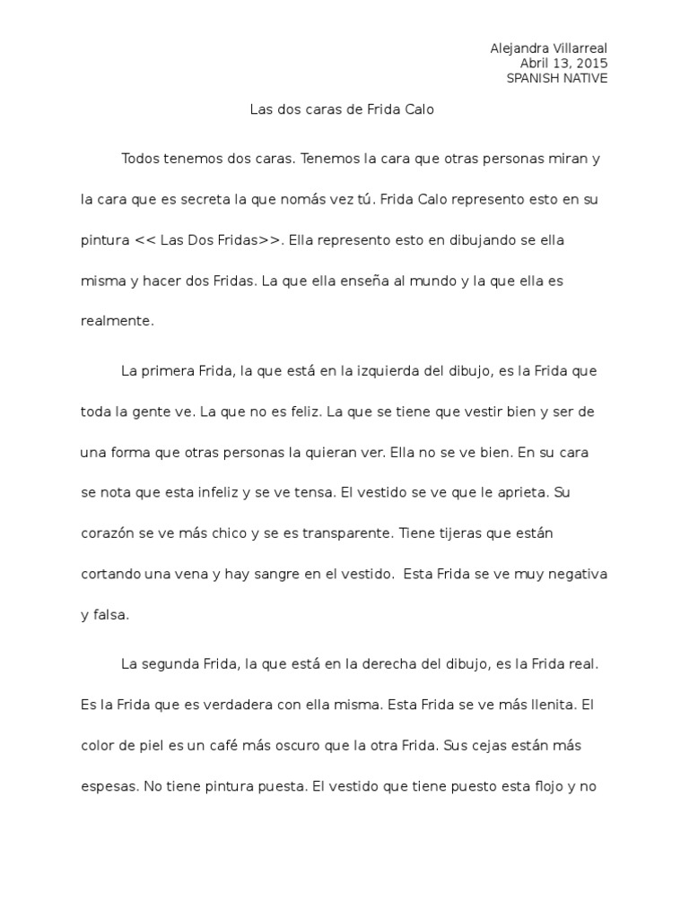 Las Dos Caras de Frida Calo | PDF | Ocio