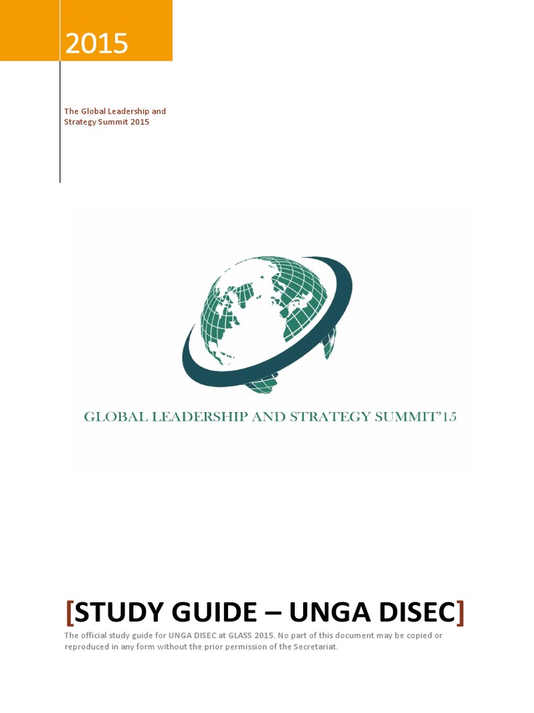 Disec Study Guide Glass 2015 | PDF | Geneva Conventions | Sovereign State