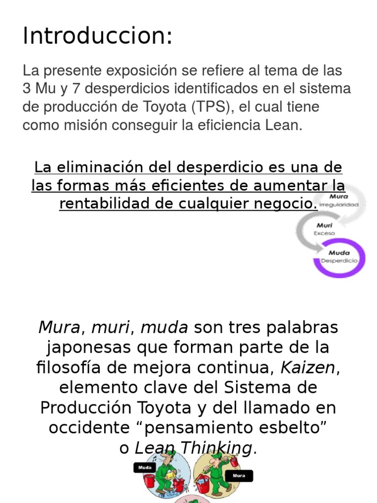 3 Mu y 7 Desperdicios en Lean Manufacturing | PDF | Calidad (comercial ...