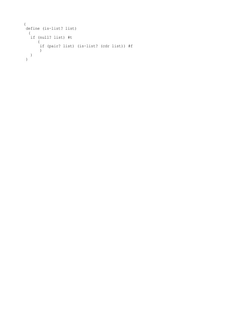 Recursive Function To Check If A Value Is A List In Scheme PDF