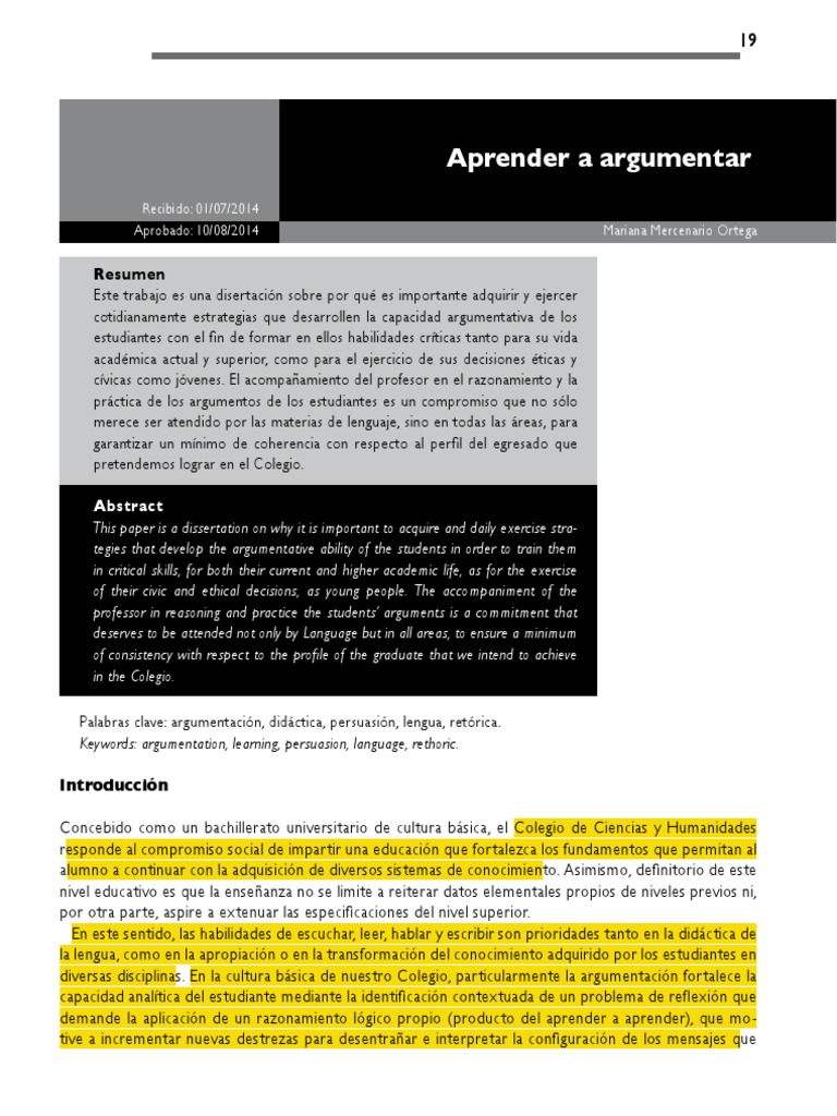 Aprender A Argumentar | PDF | Retórica | Certeza