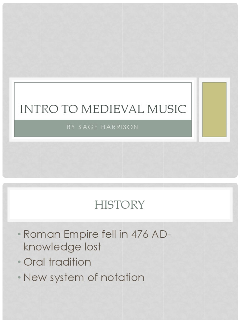 Overview of Medieval Music History | PDF | Classics