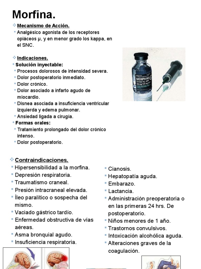 Morfina.: Mecanismo de Acción | Drogas | Especialidades Medicas