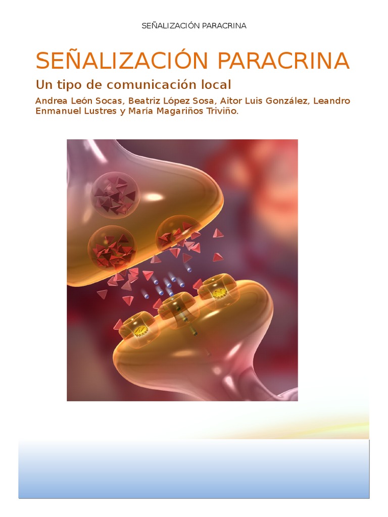 Trabajo de La Señalización Paracrina | Transducción de señales ...