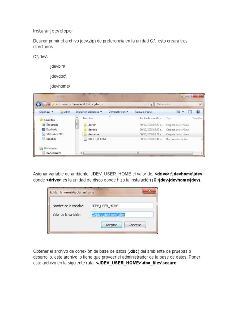 Inicio Rapido JDeveloper | PDF | Archivo de computadora | Áreas de ...