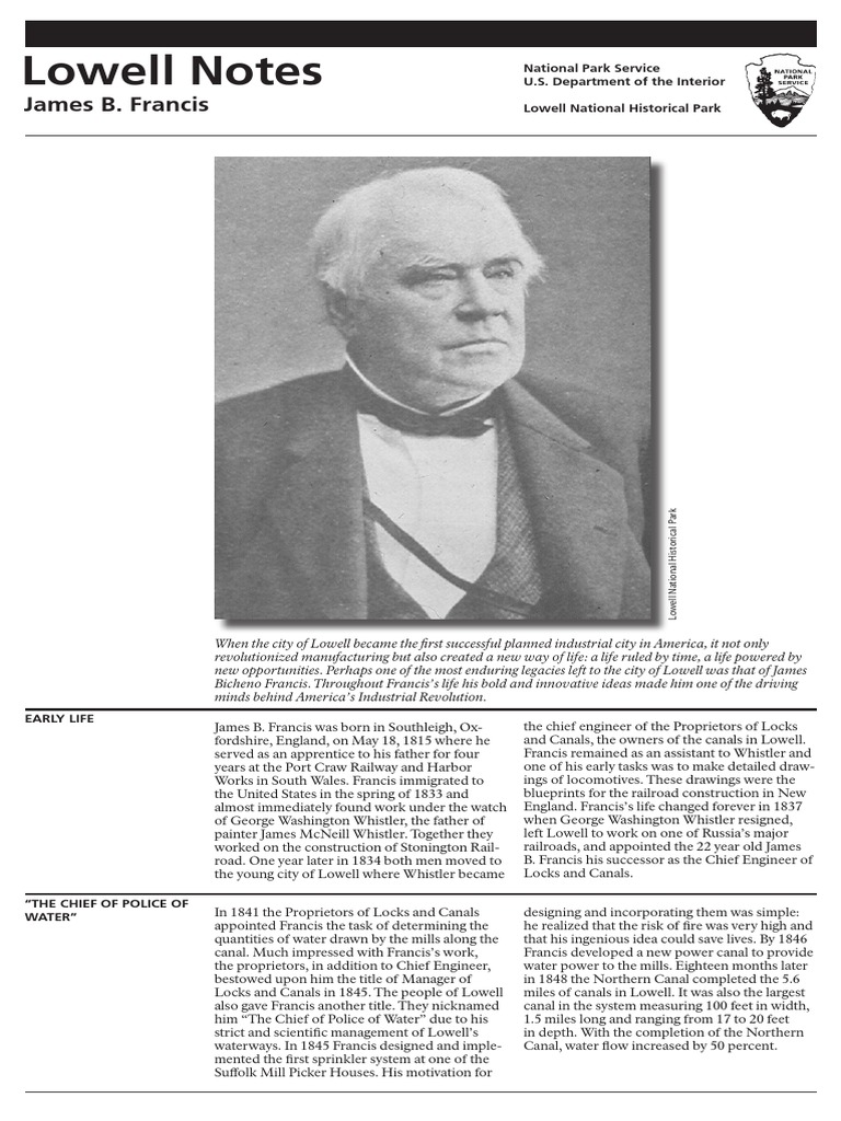 JB Francis - Lowell Notes | PDF | Civil Engineering | Transport