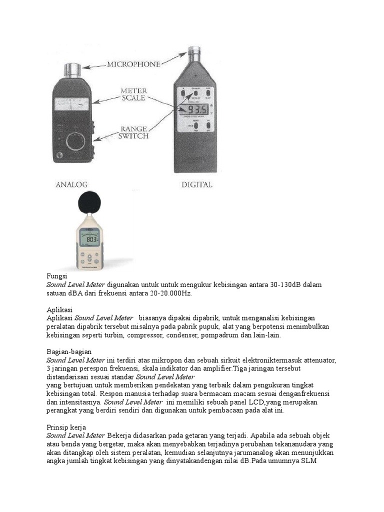 Panduan Penggunaan Sound Level Meter | PDF