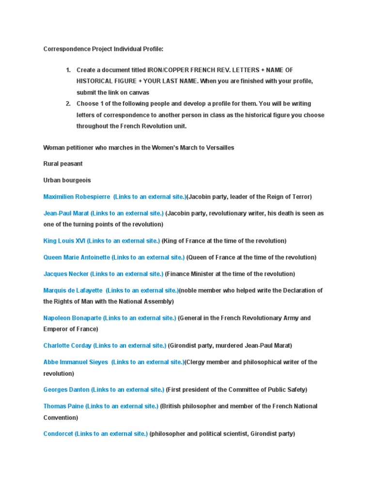 French Revolution Correspondence Project | PDF | French Monarchy ...
