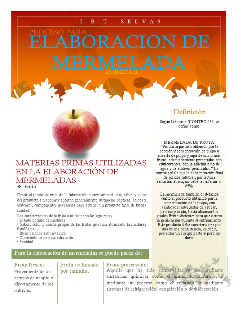 Proyecto Mermeladas | PDF | Ácido | Azúcar