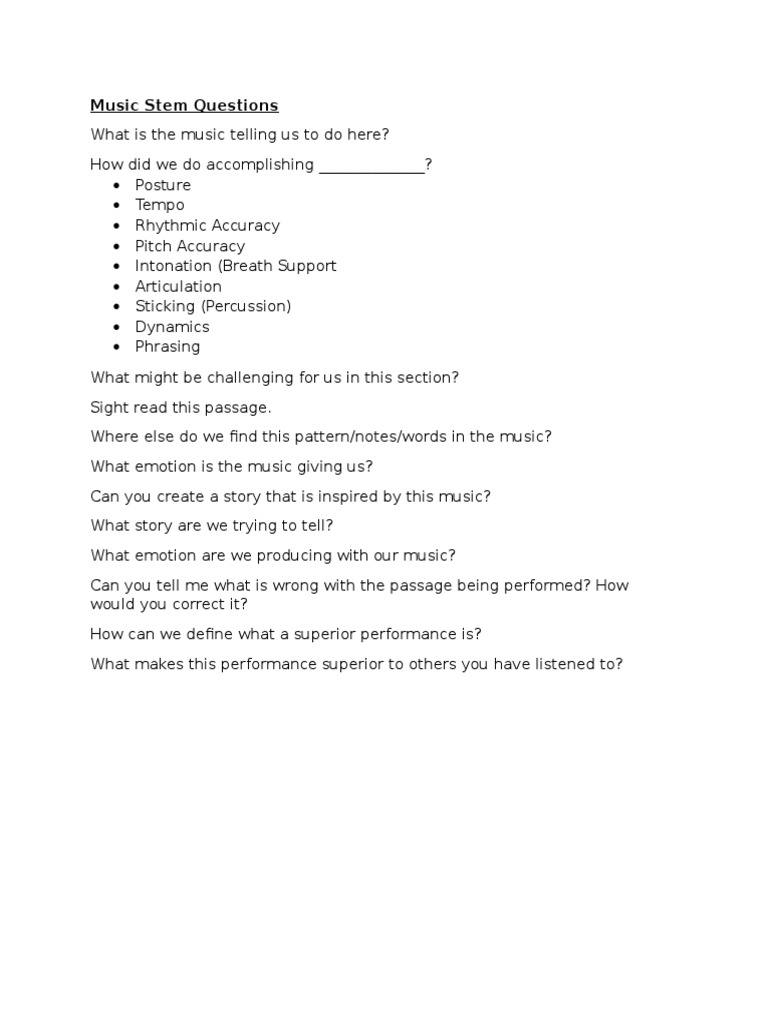 Stem Questions | PDF