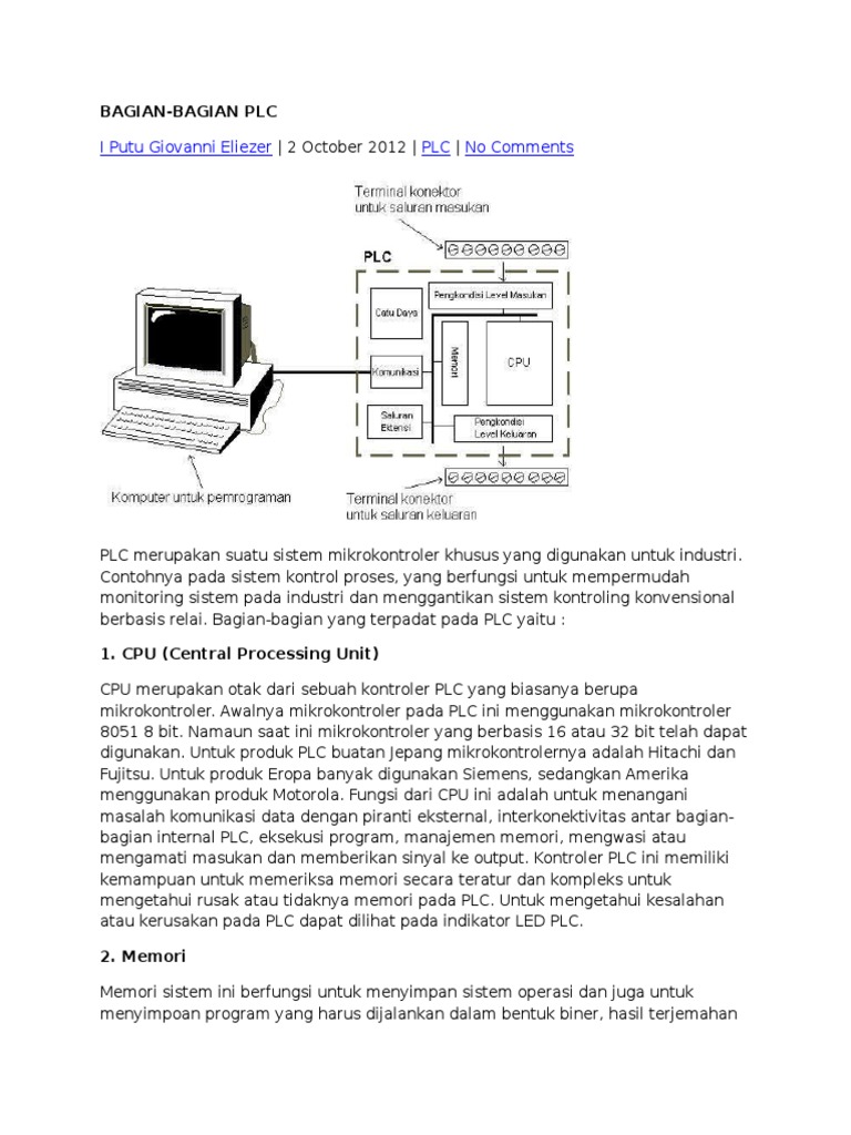 Bagian Bagian PLC | PDF | Komputer