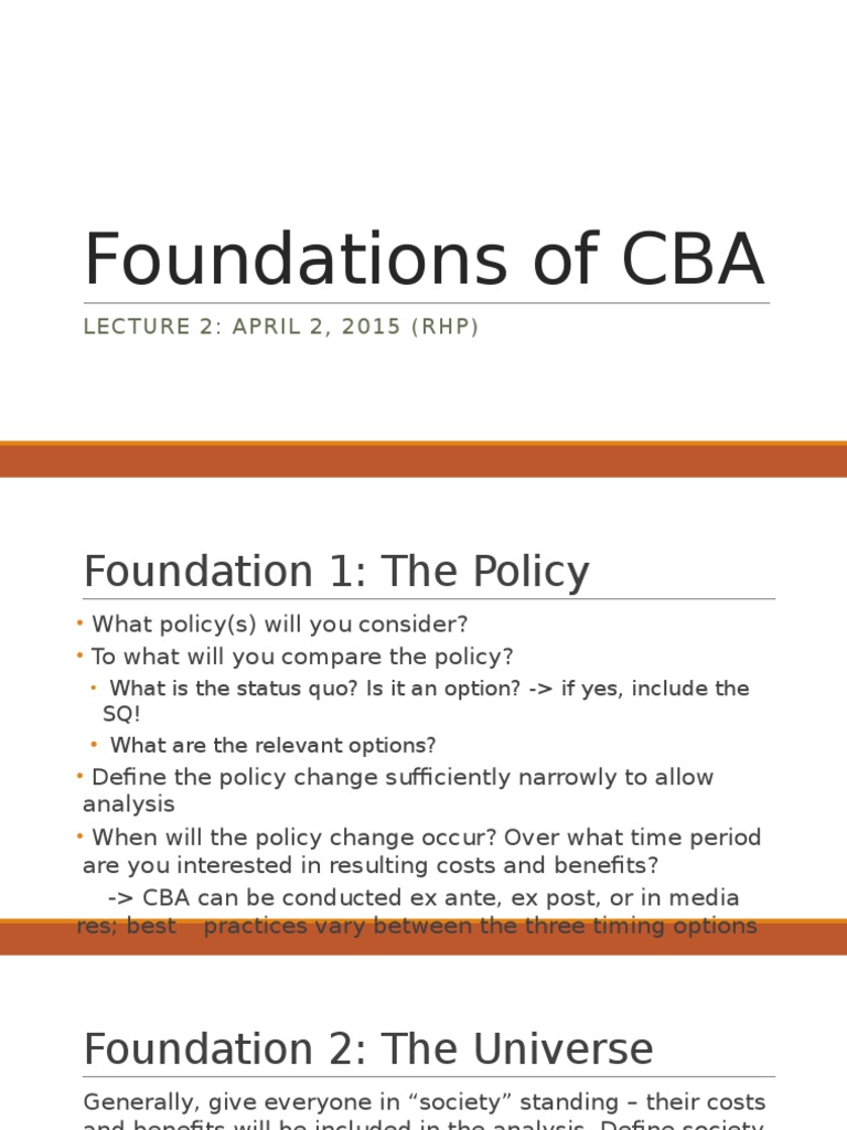 L2 CBA Framework | PDF | Welfare Economics | Pareto Efficiency