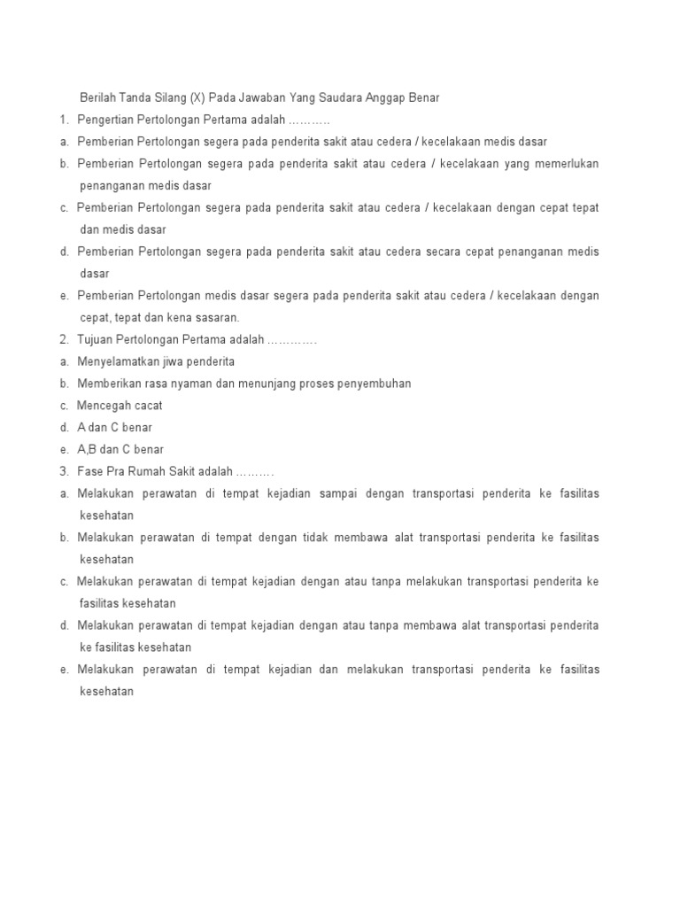 Soal Contoh Bls | PDF