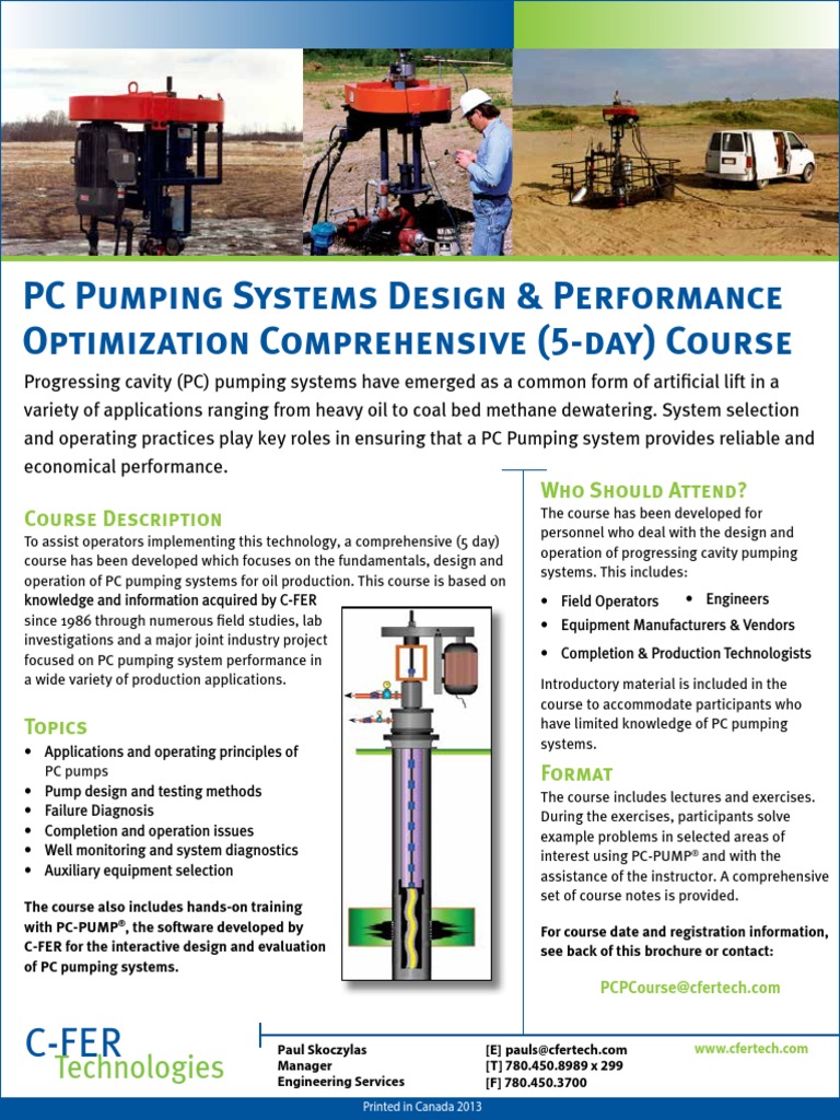 PC Pump Course | PDF | Design | Pump