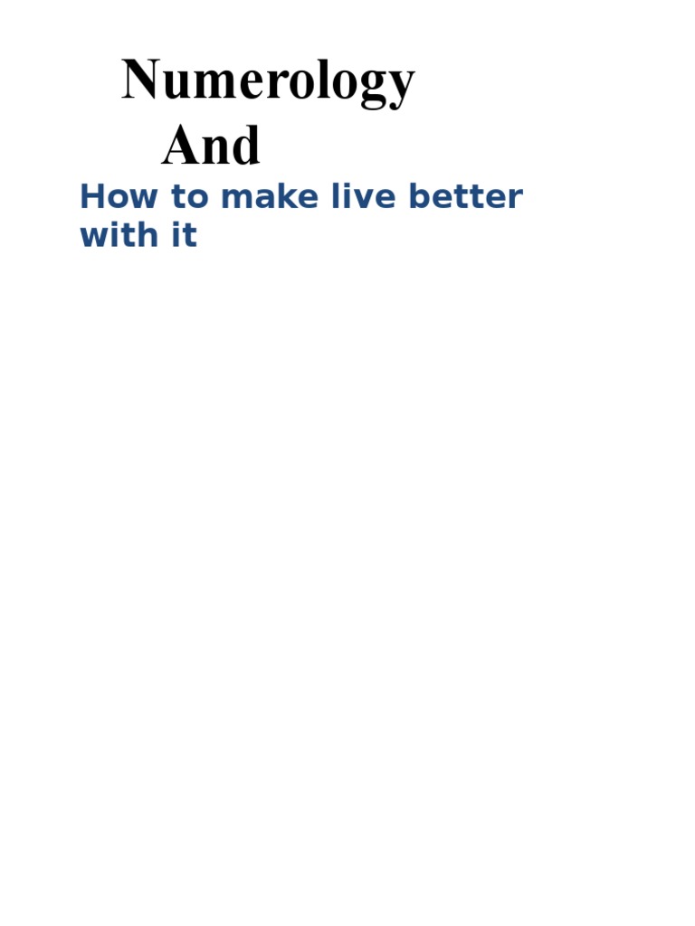 Discover your life's purpose with Numerology | PDF | Friendship ...